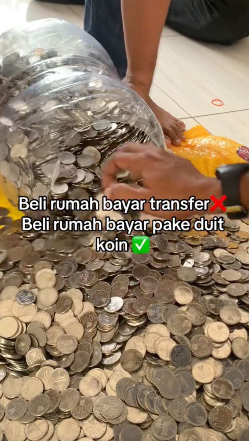 Indonesian Apam Balik Seller Pays House Downpayment Using RM13k in Coins He Saved Over 3 Years ...